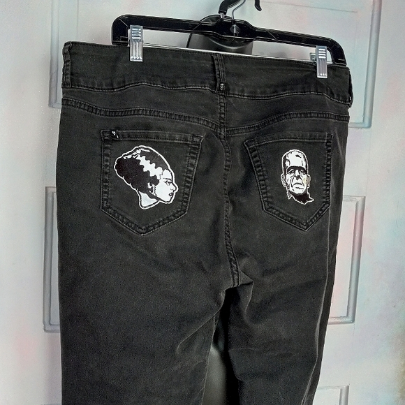 Hot Topic | Jeans | Frankbride Custom Horror Goth Skinny Jeans Multiple ...